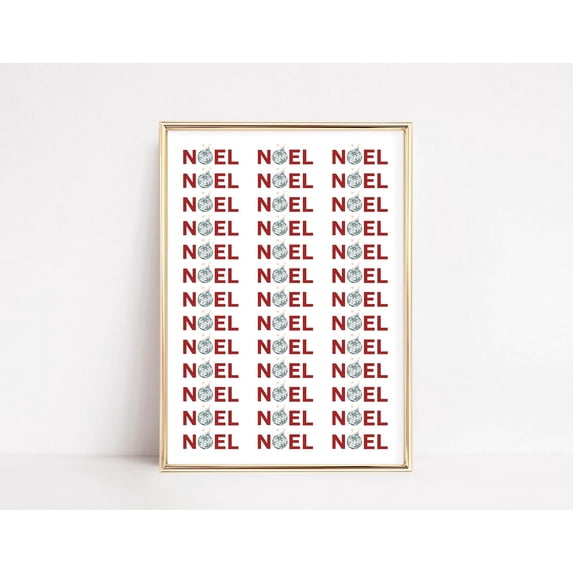 Wall Art Noel Poster Decor Winter Poster, Stretched Canvas Size 8x12 ...