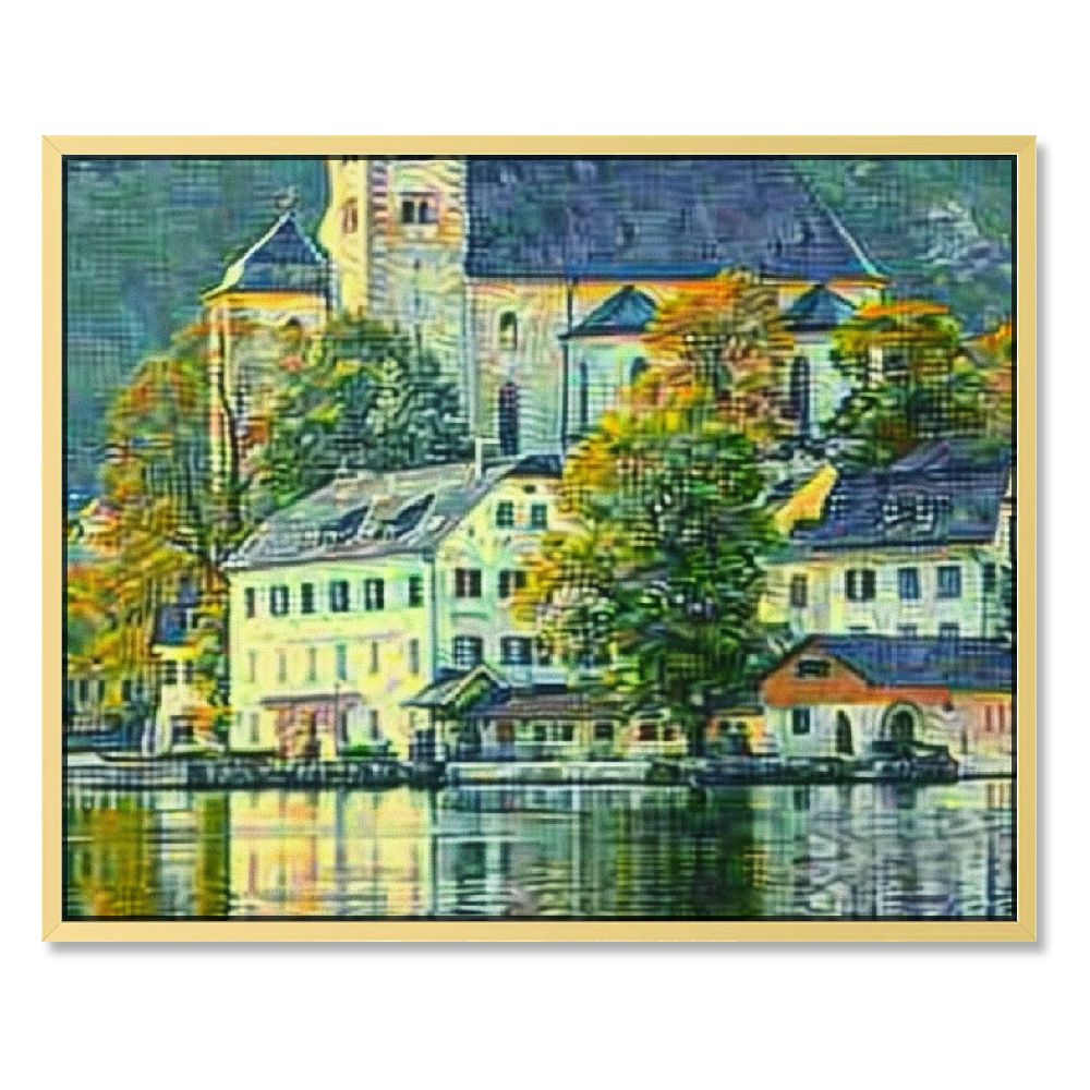 Wall Art Poster - Church in Unterach on Lake Attersee Poster ...