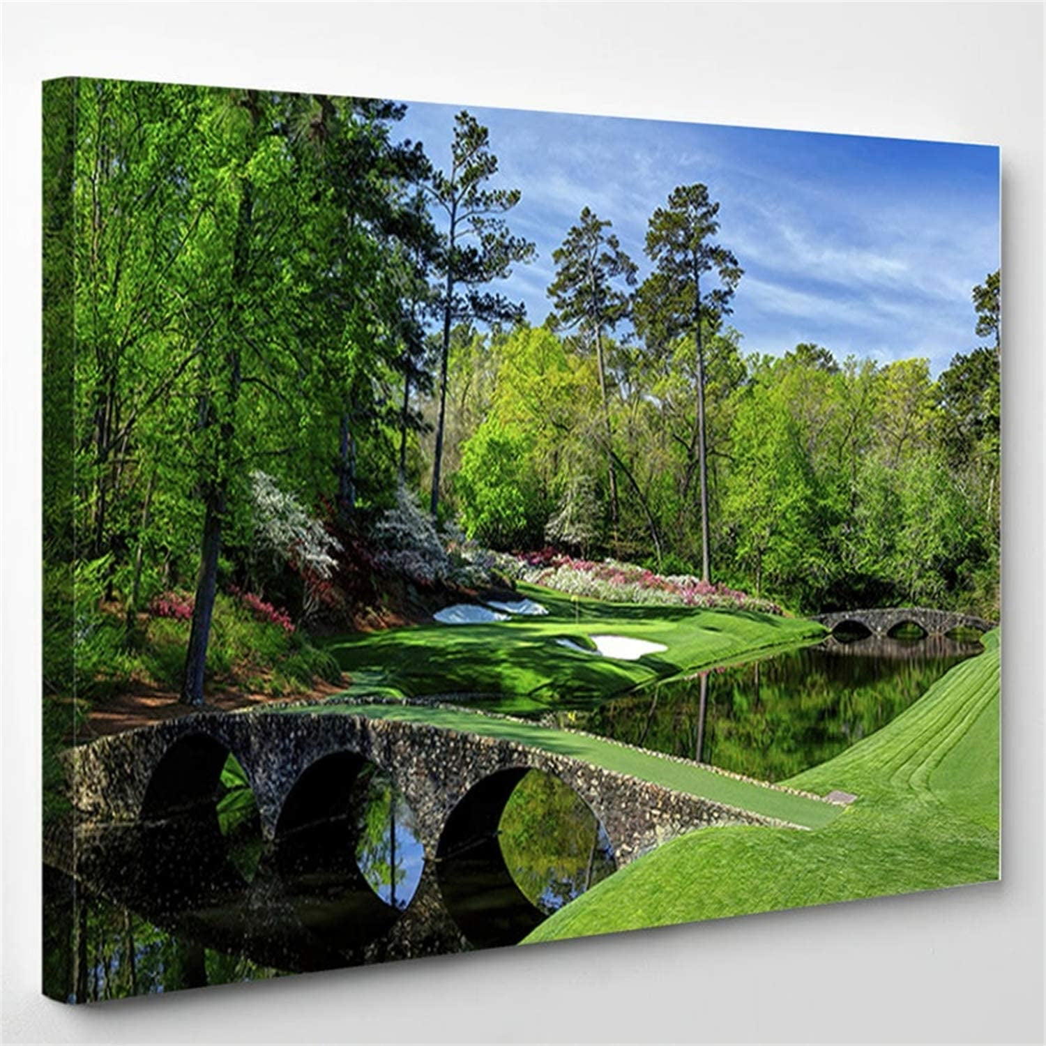 Wall Art Prints Augusta Masters Golf Course Landscape Painting Canvas ...
