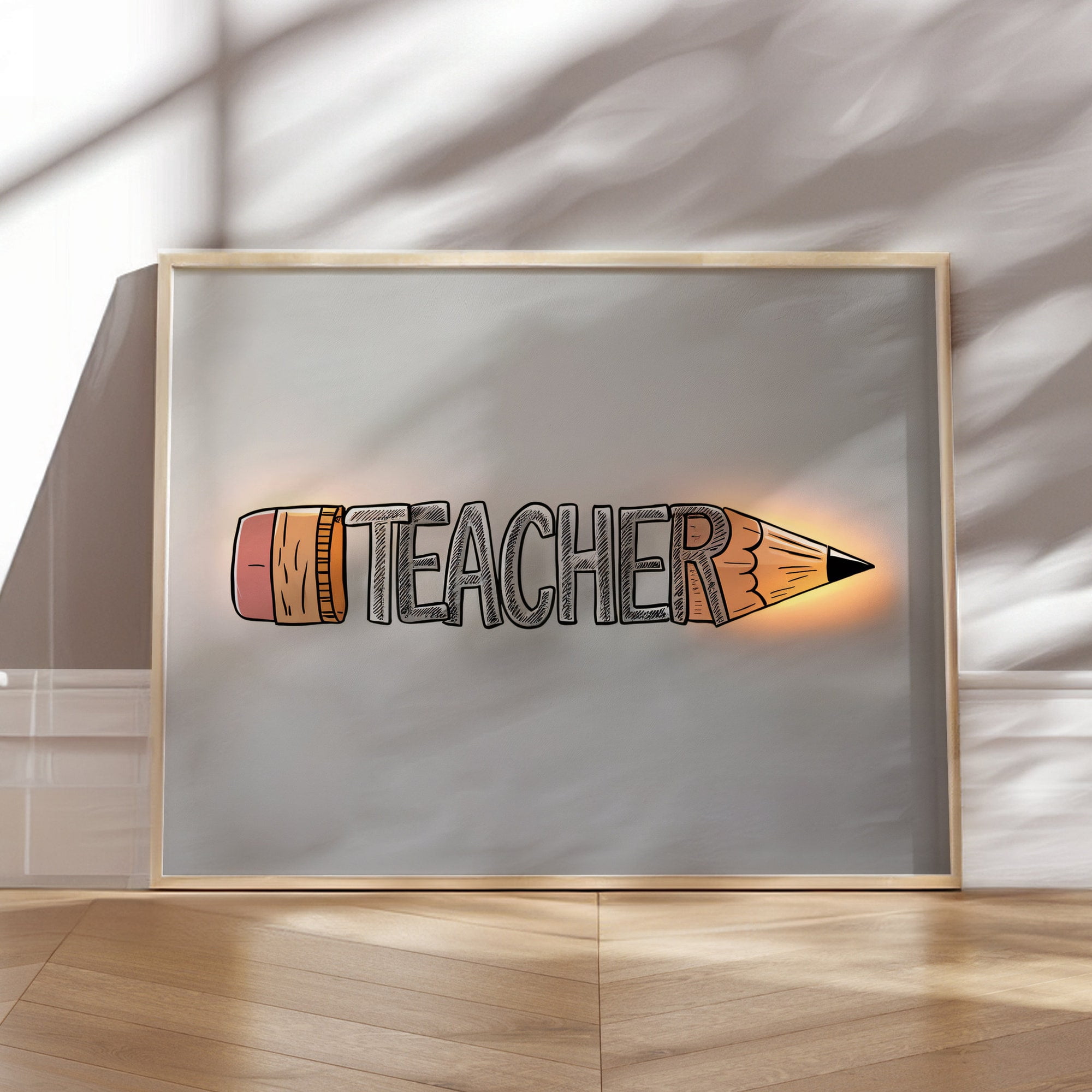 Wall Art For Teacher Aesthetic Extra Large ,Neon Light, 3D Optical ...
