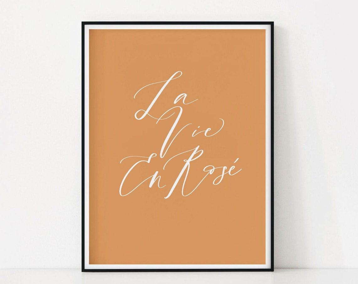 Wall Art, Typography Quote Wall Art, French Quote Print, Inspirational ...
