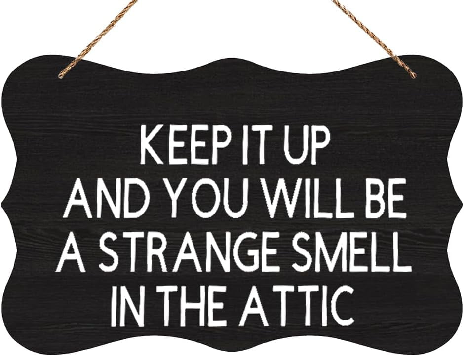 Wall Art Wooden Plaque Sign Small Wood Sign Funny Rustic Signkeep It Up ...