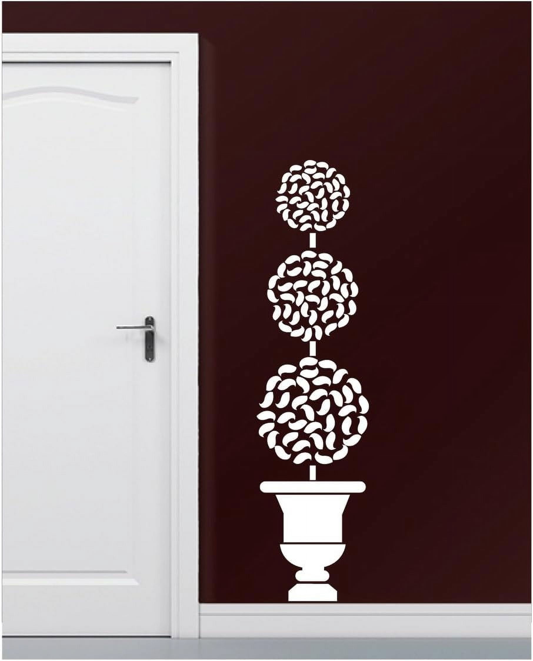 Wall BIG TOPIARY TREE Deco Art Sticker Mural (white) - Walmart.com