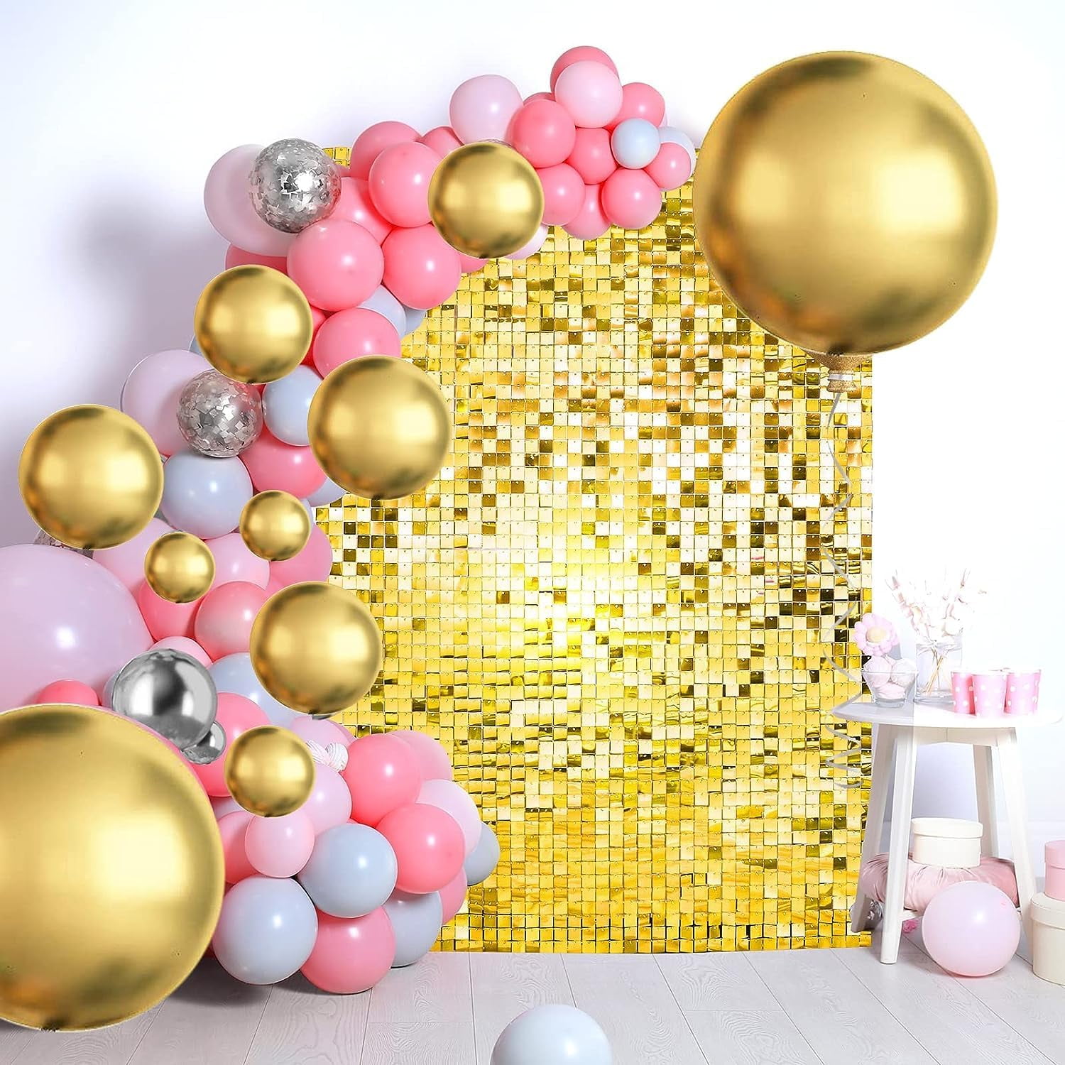 Wall Backdrop Wall Panels for - 24 Panels Square Sequin Backdrop for ...