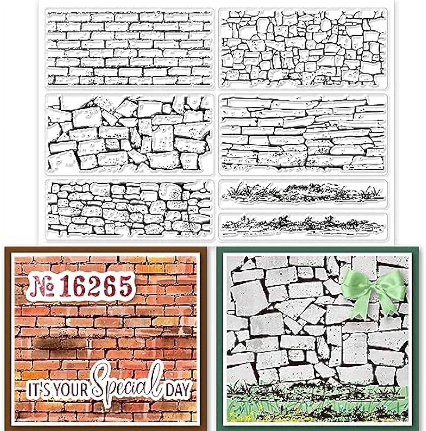 Wall Background Clear Stamps for DIY Scrapbooking Bounding Wall Frame ...