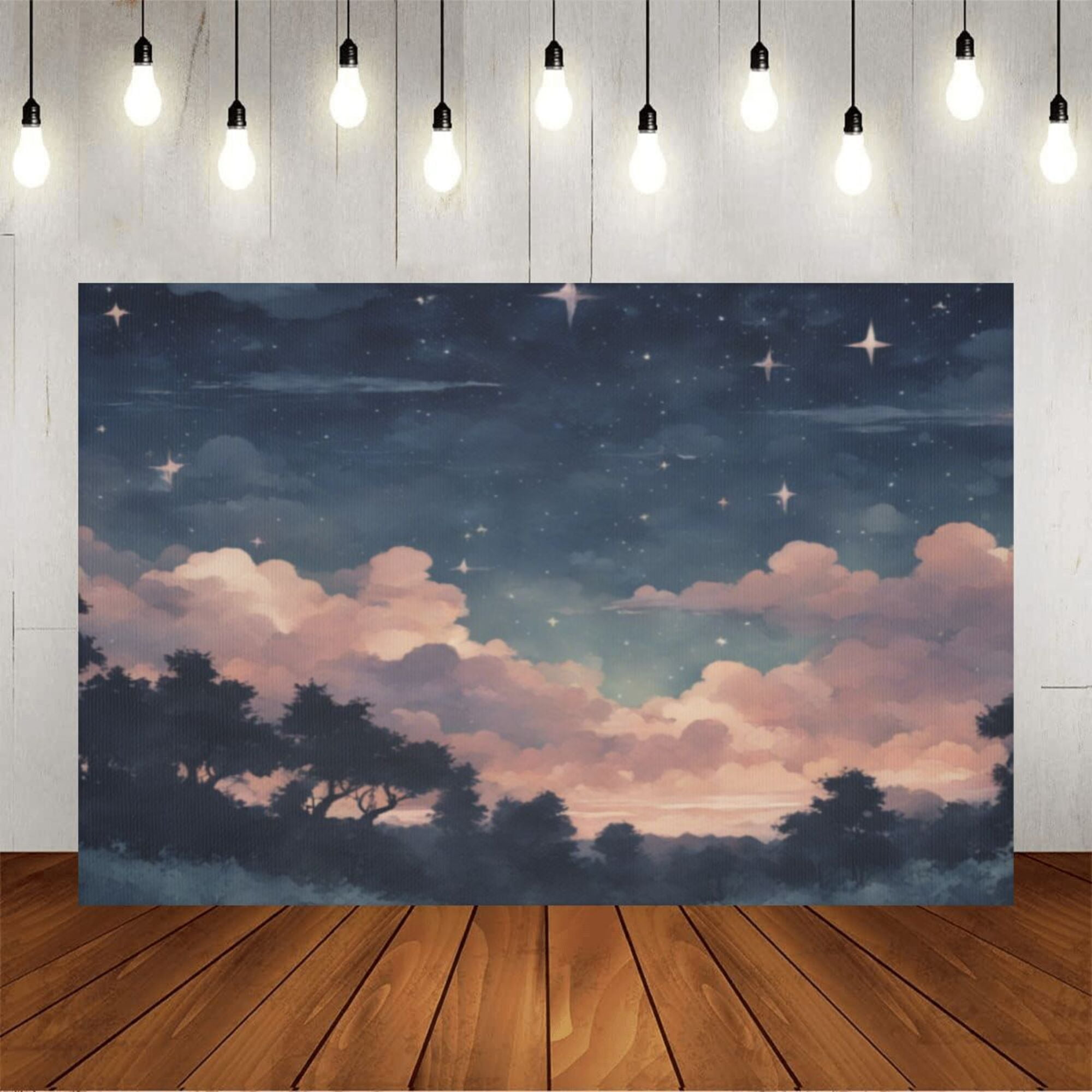 Wall Background Festival Party Decoration Activity Photo Booth Backdrop Props Starry Sky 7x5 ft ...