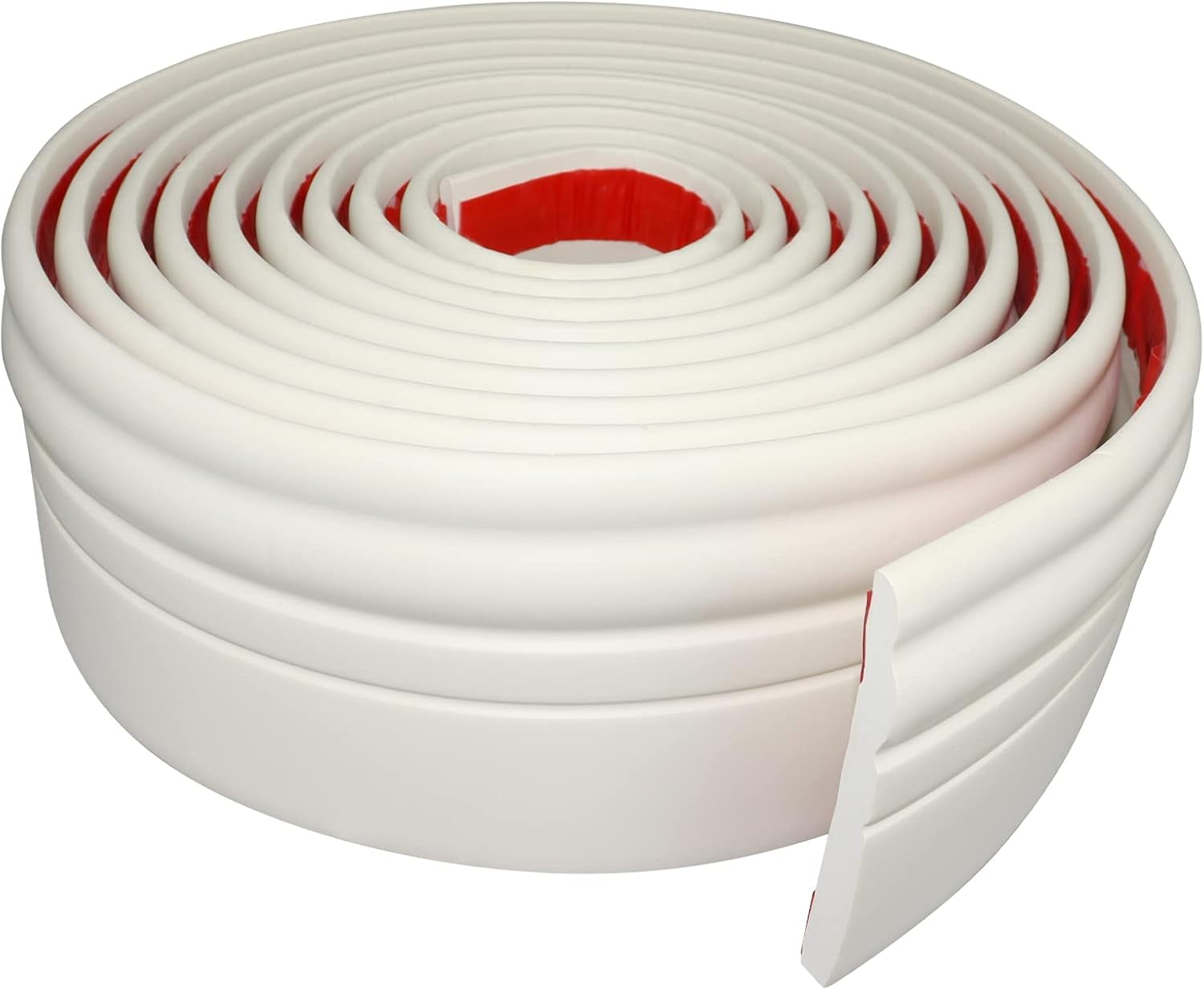 Wall Base Molding Trim Peel and Stick Rubber Baseboard Moulding 4” Wide ...