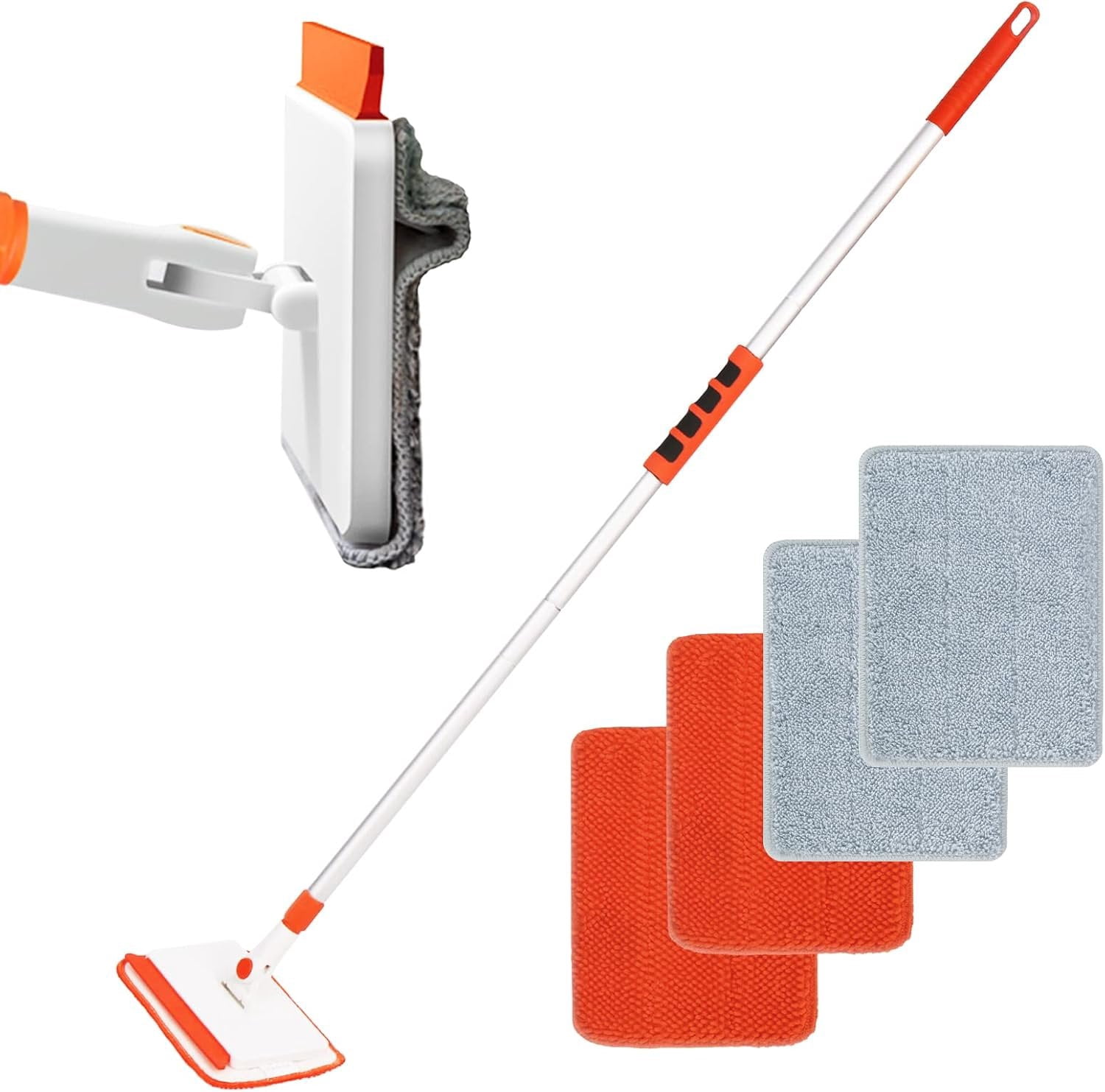 Wall & Baseboard Cleaner Mop Tool with 49'' Long Handle for Cleaning ...