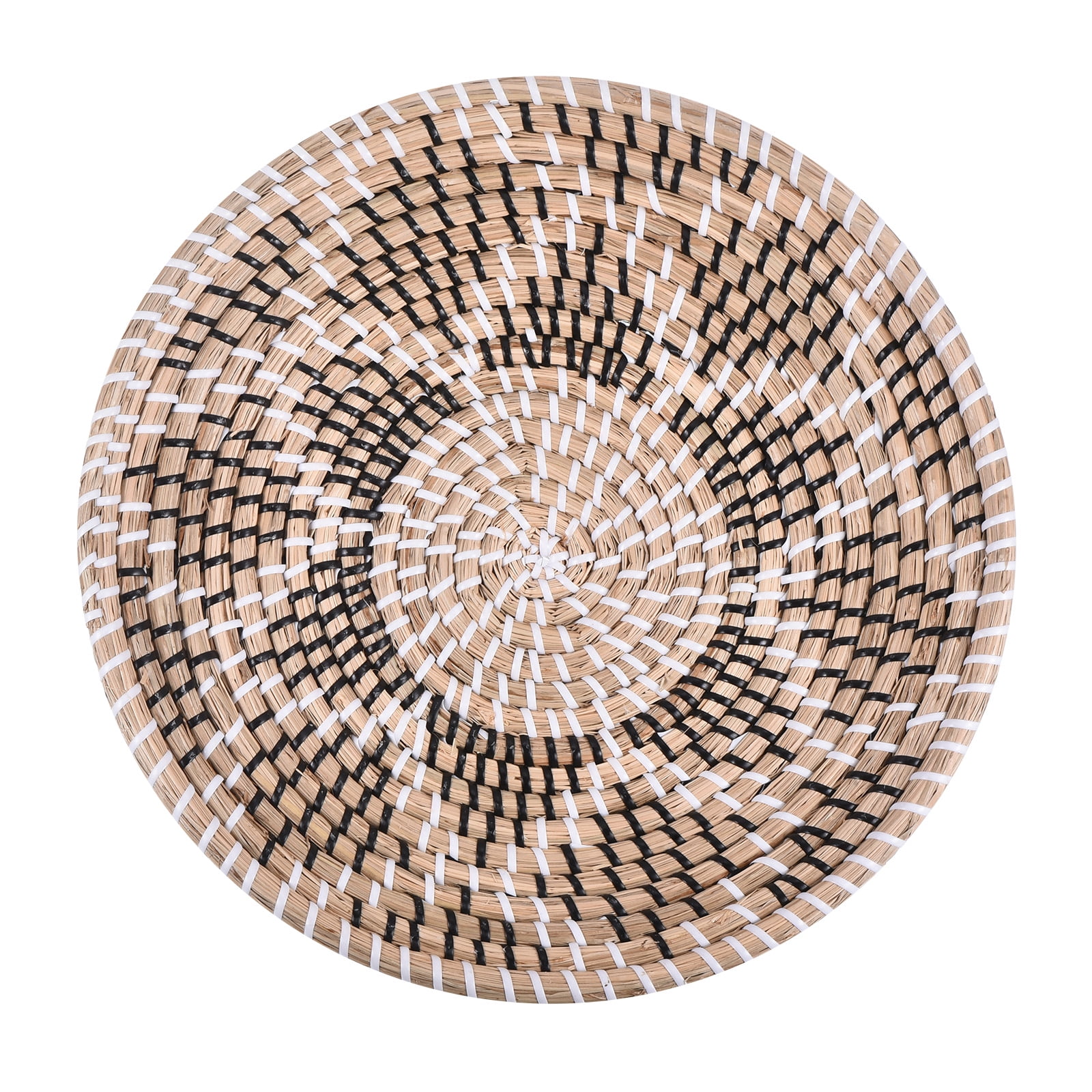 Wall Basket Decor, Rattan Basket Decor Hanging Woven Flat Basket ...