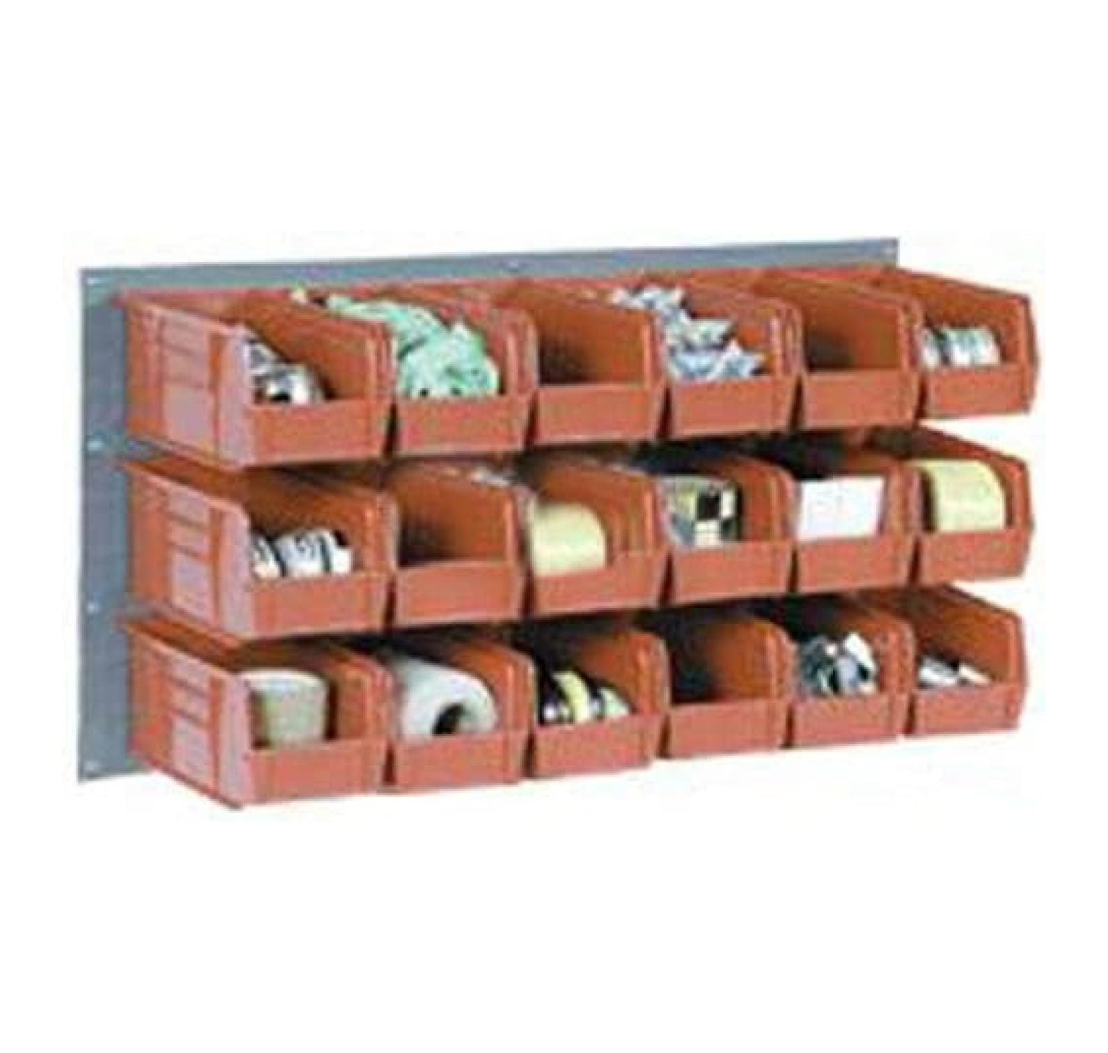Wall Bin Rack with 32 Red Bins, 36x7x19 - Walmart.com