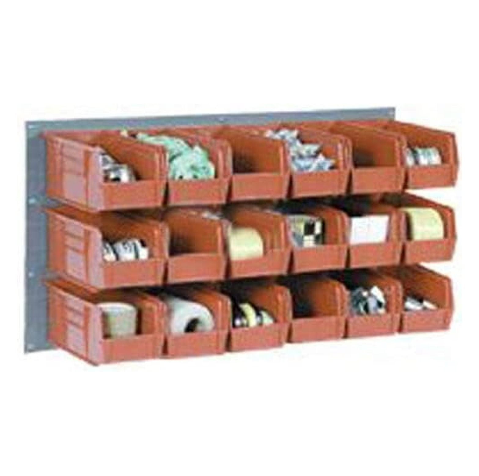 Wall Bin Rack with 32 Red Bins, 36x7x19 - Walmart.com