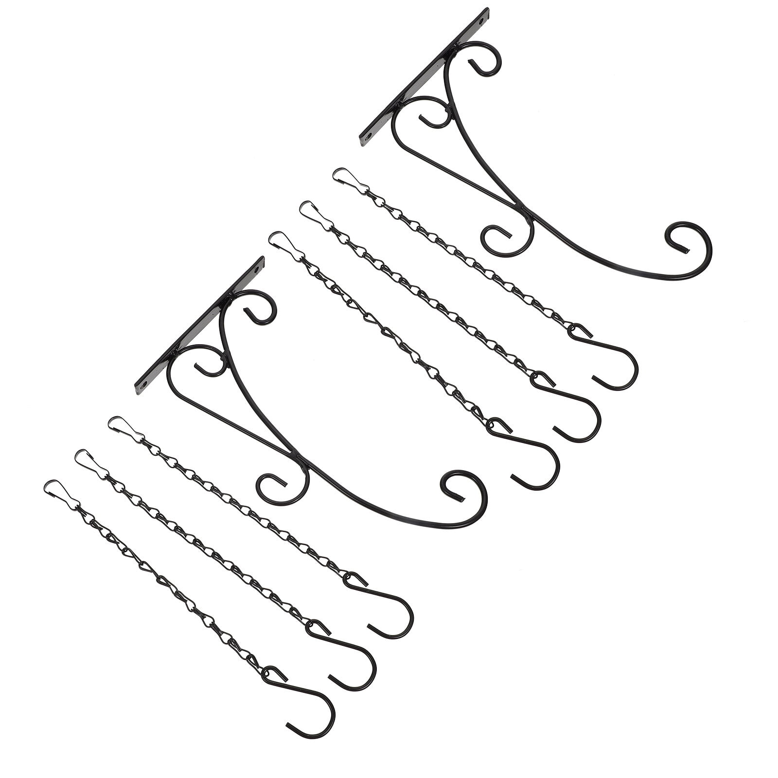 Wall Bracket Flower Basket Hanging Chains Pot Plant Pots Planter ...