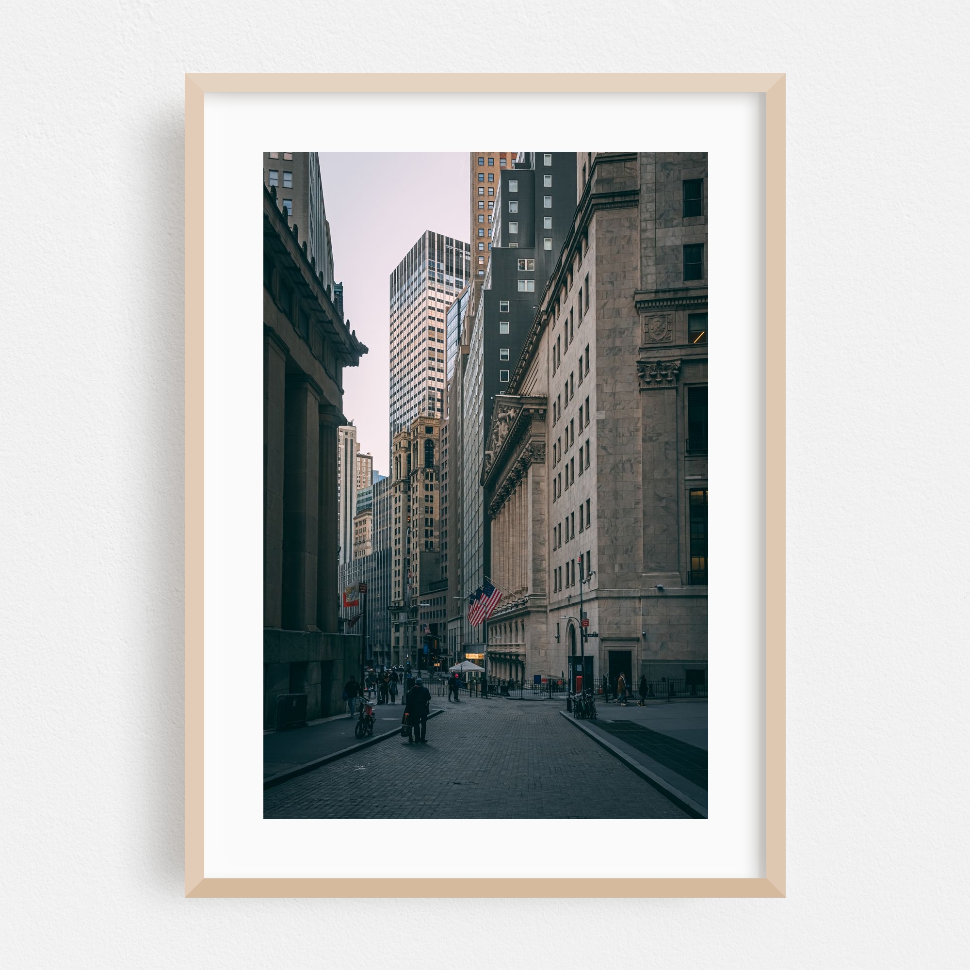Wall & Broad - Manhattan New York Photography Oak Framed Wall Art Print ...