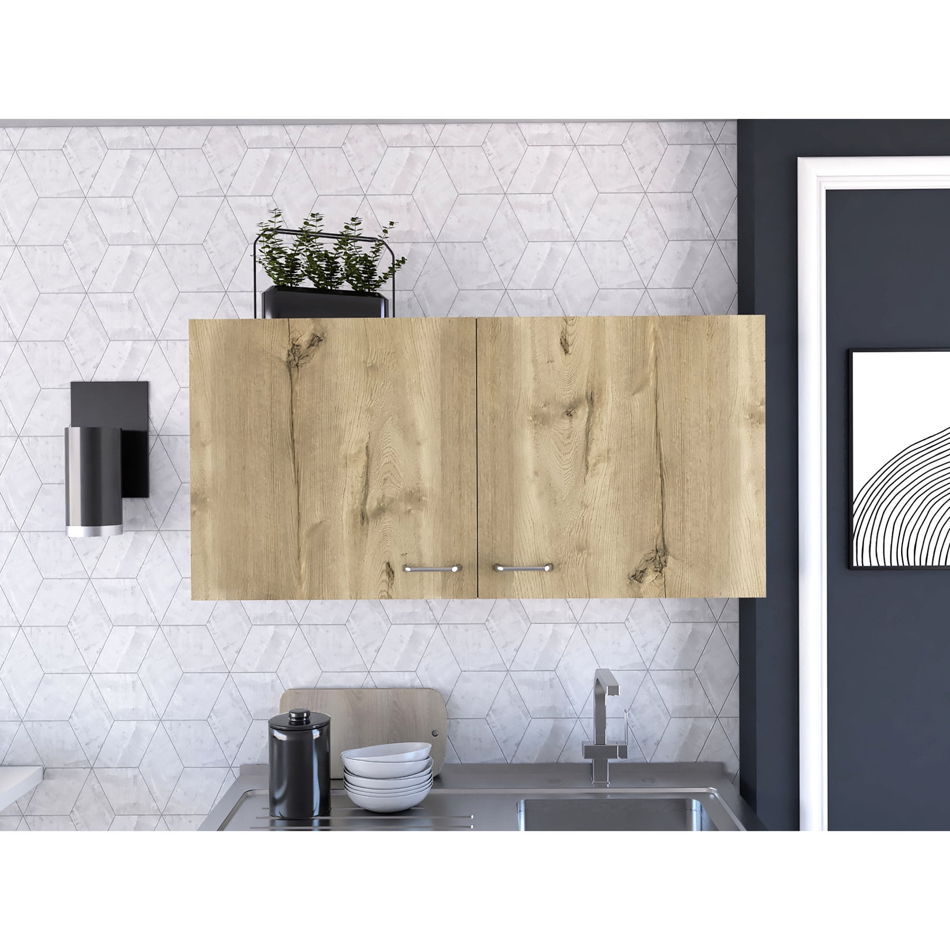 Wall Cabinet | Two - Door Kitchen Storage | Melamine Filler on Main ...