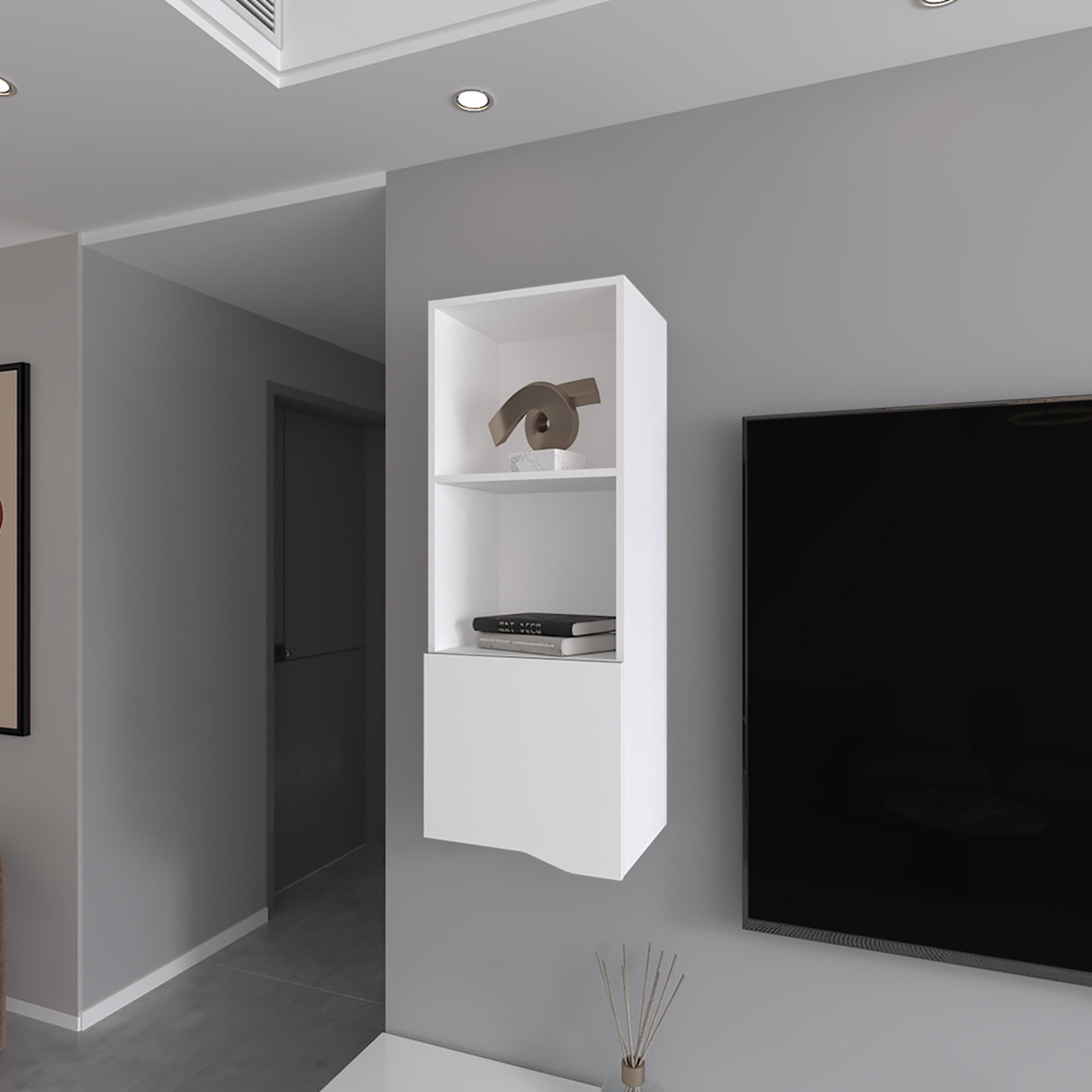 Wall Cabinet | Use Shelves for Display and Cabinet for Hidden Storage ...