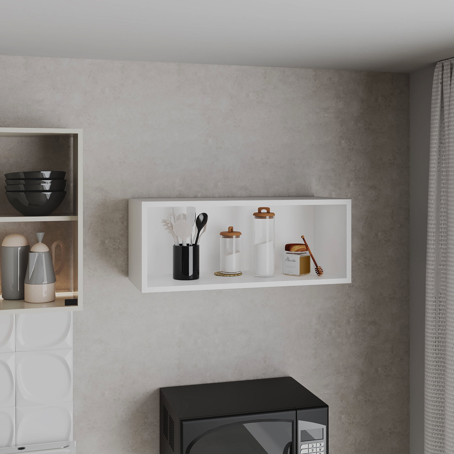 Wall Cabinet for Kitchen | Single Shelf Storage, Compact Design | CARB ...