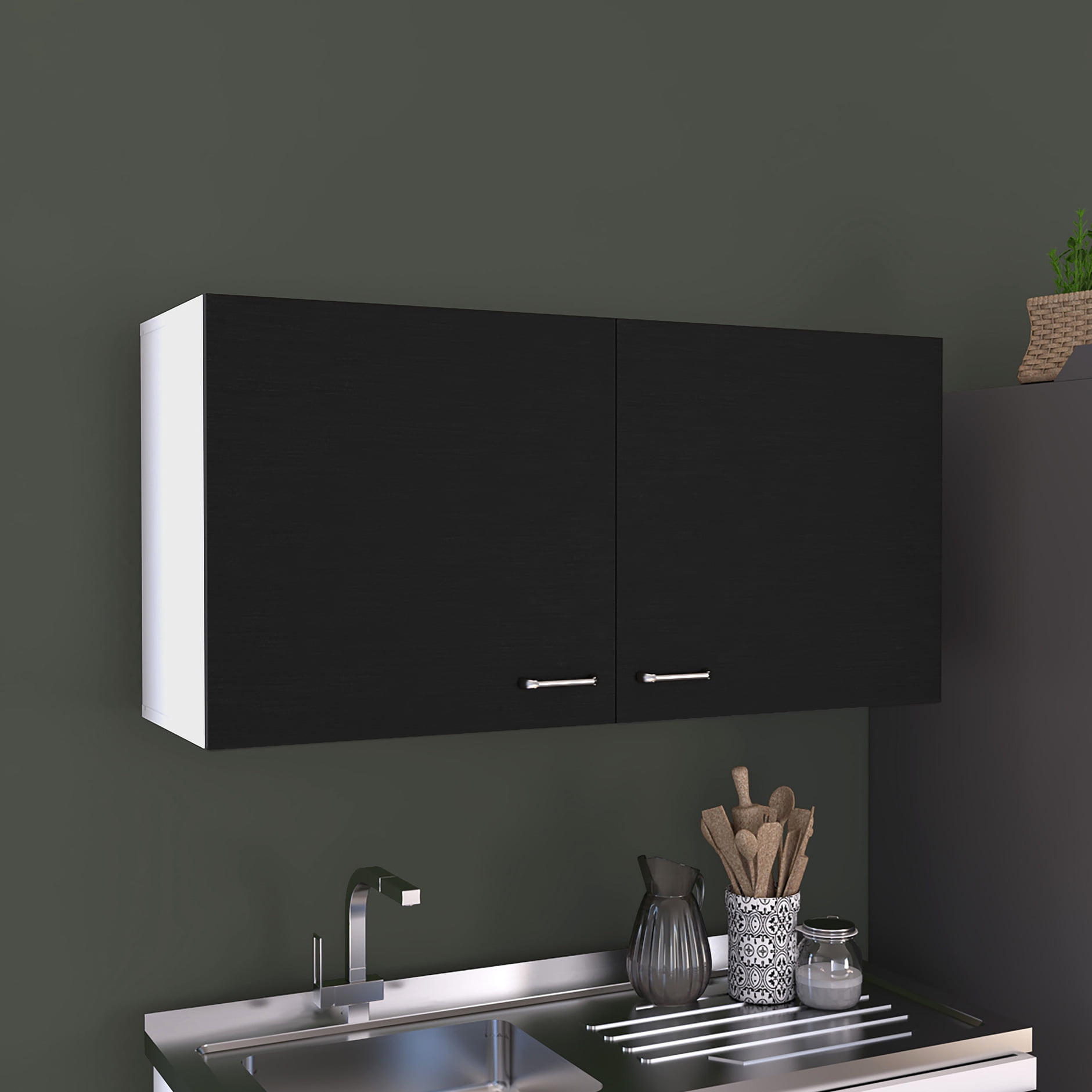 Wall Cabinet with Double Doors | Ideal for Wine Cellar Wall | Crafted ...