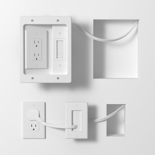 in Wall Cable Management Kit,TV Cable Hider Wall Kit with Brush Wall ...