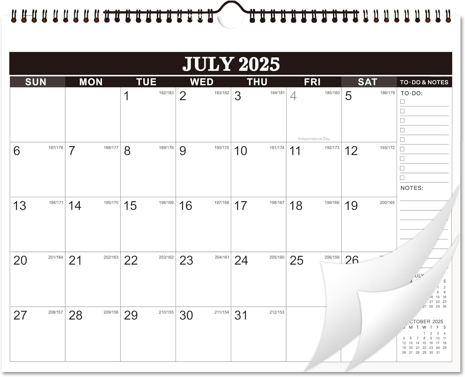 Wall Calendar 2025-2026 - Jul 2025 to Dec 2026, Hanging Calendar 2025 ...