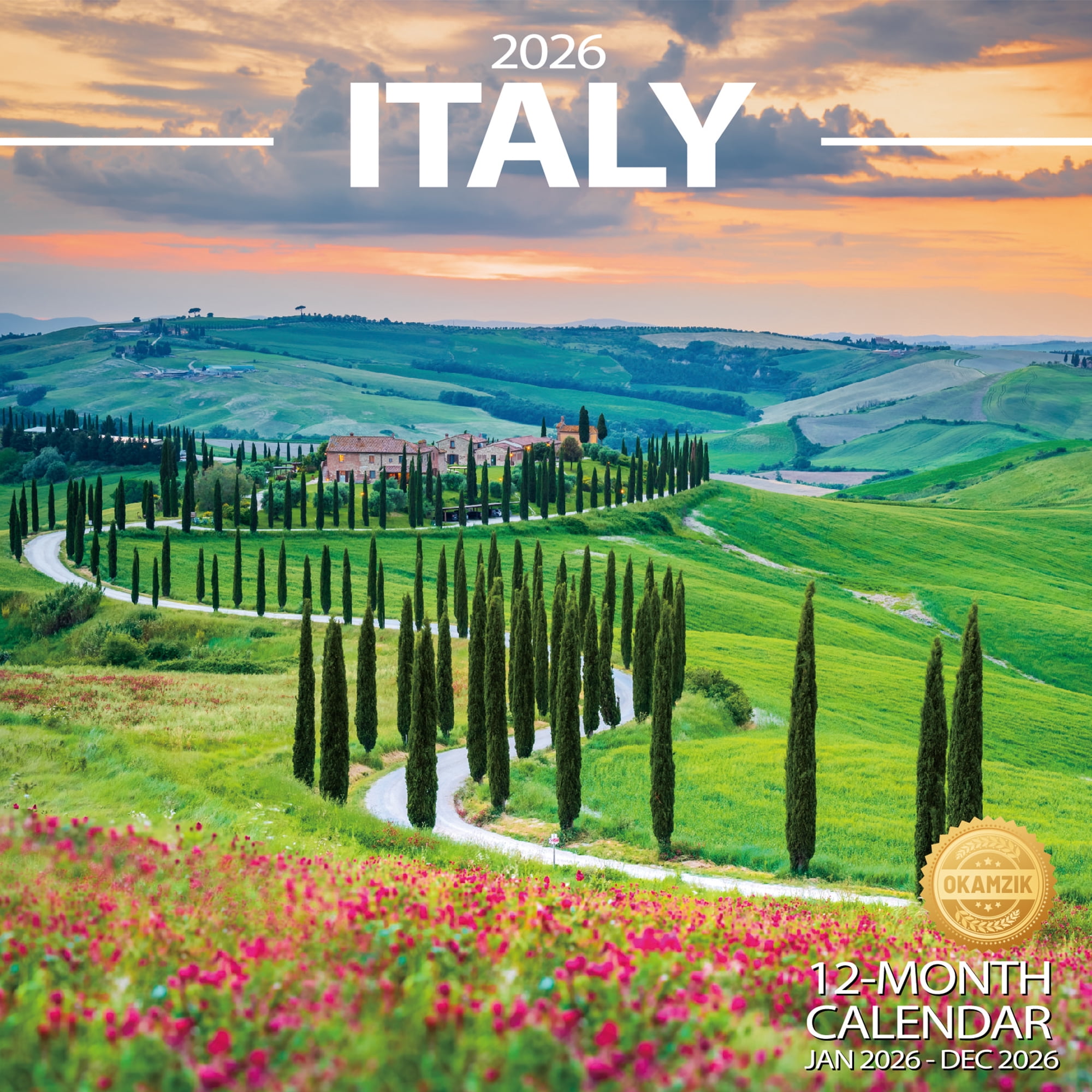 Wall Calendar 2026 Planner Calendar - Italy Hangable Monthly Wall ...