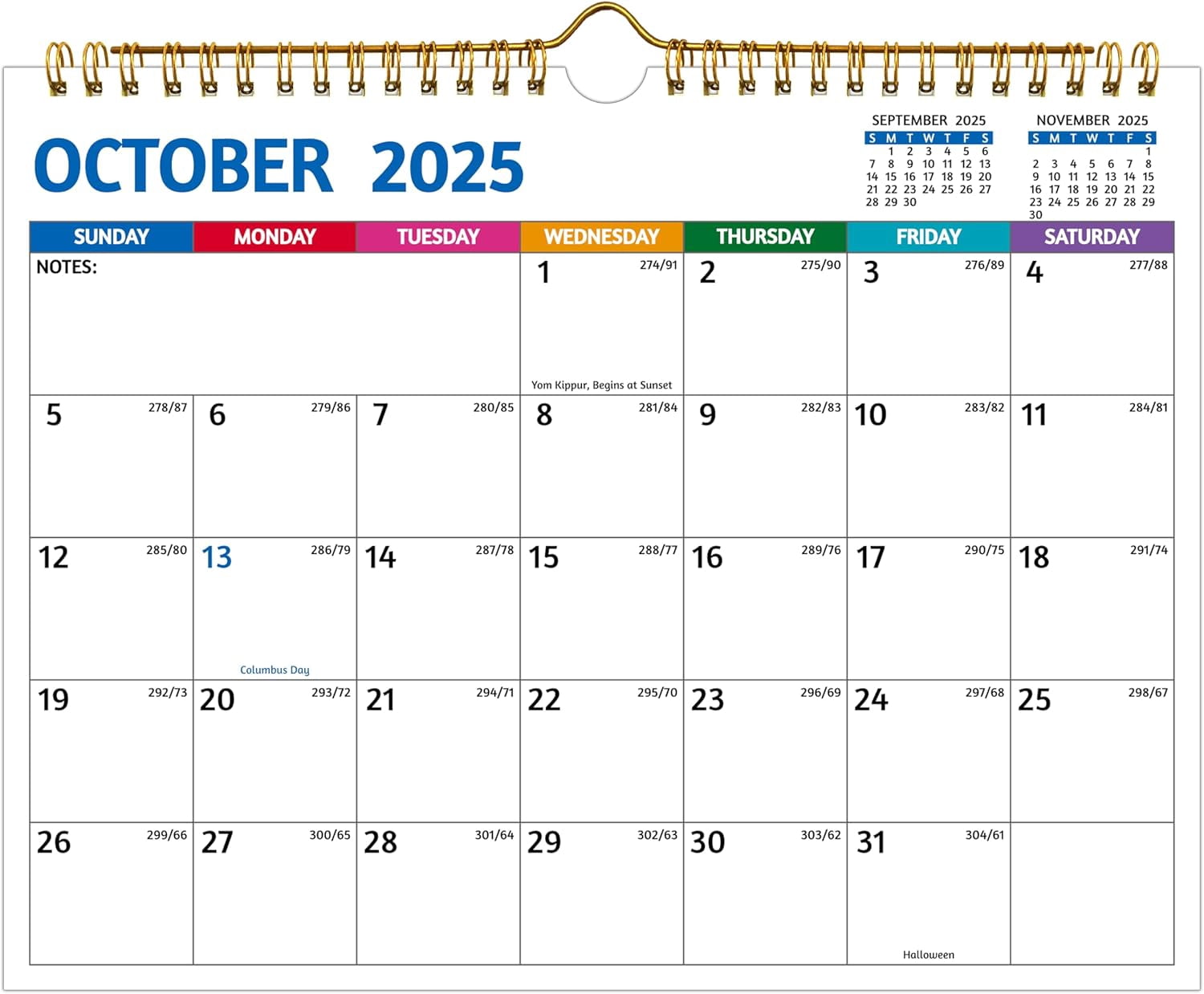 Wall Calendar 2025-2026 - Run Now to Dec 2026, 2026 Monthly Calendar ...