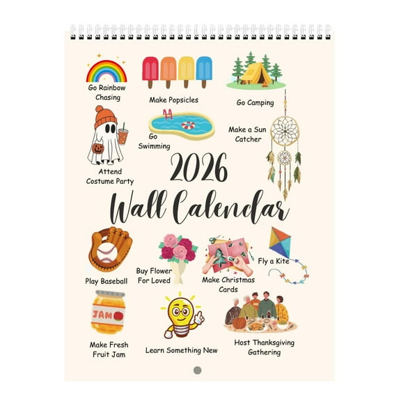 2026 Wall Calendar - 3 Month Calendar 2026 Vertical, Jan 2026 - Dec ...