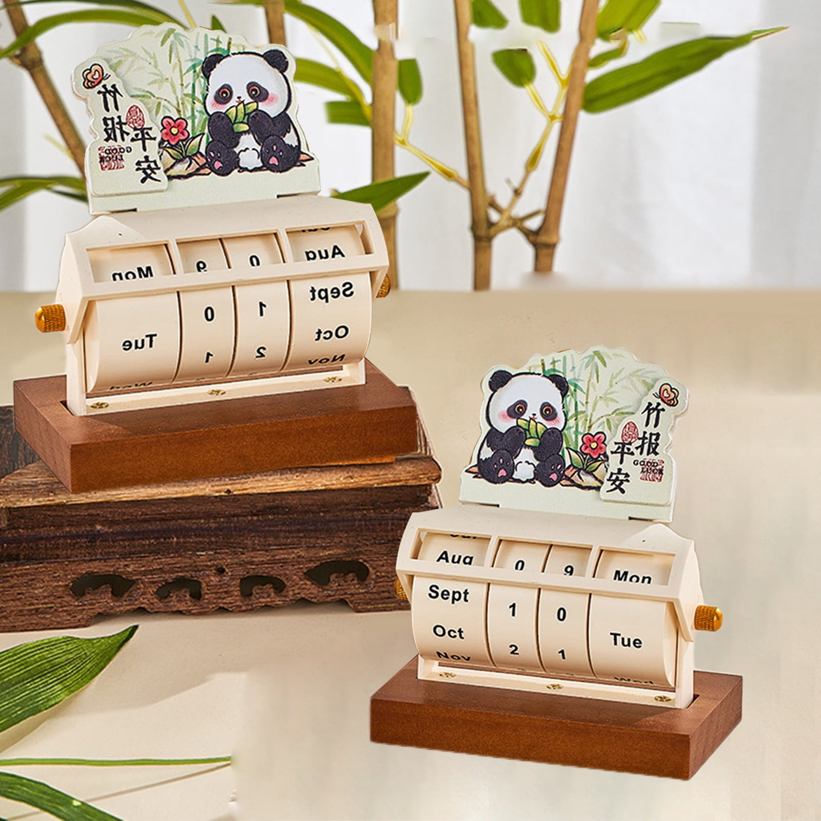 Wall Calendar Calendar Planner Cute PandaS Wooden Calendar Ornaments ...
