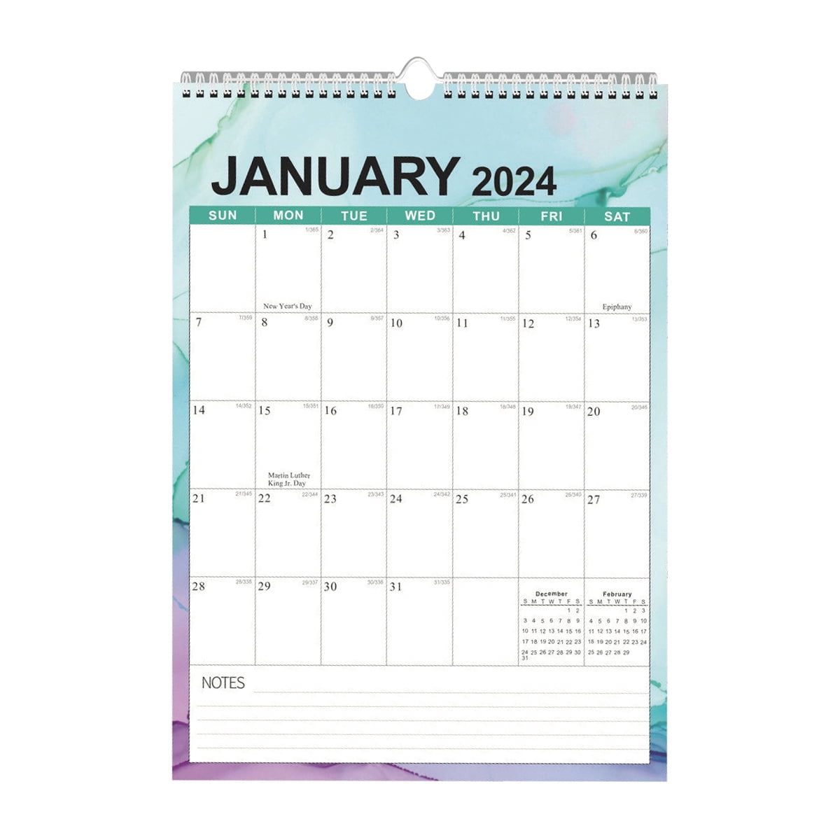 Wall Calendar - Monthly Wall Calendar 2024-2025, 12" X 17", Jan. 2024 ...