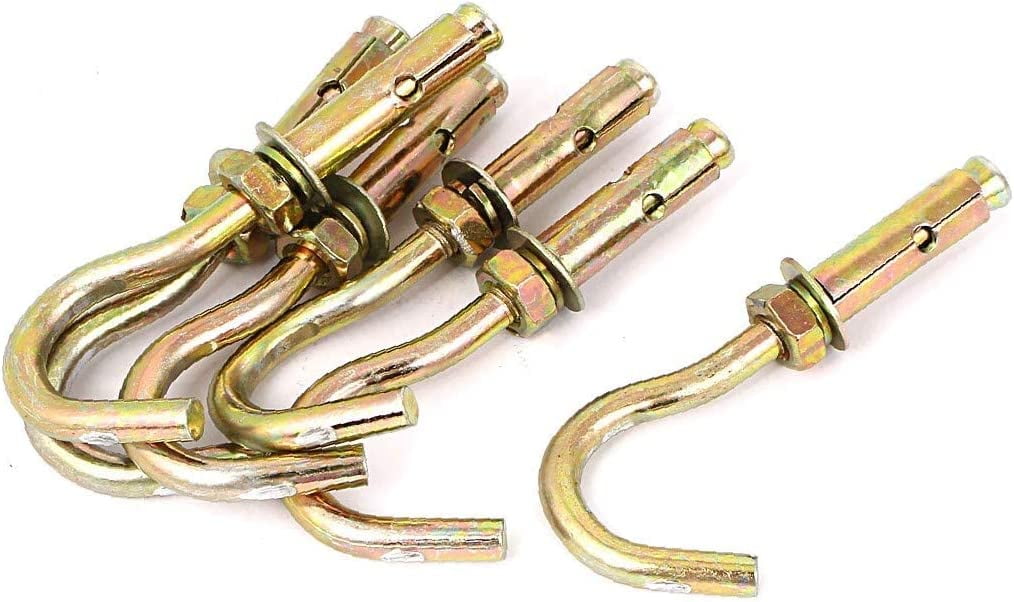 Wall Ceiling Metal Expansion Screw Hook Anchor Bolts 100mm Long Bronze ...