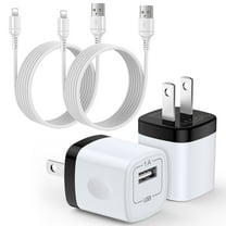 iPhone Charger,Charger Block with 3Pack Lightning Cables 6ft Charging ...
