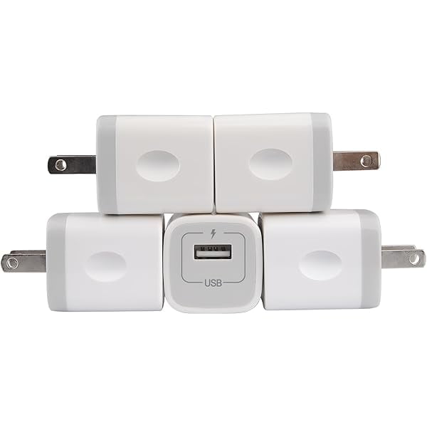 Wall Charger Adapter USB Charging Block, 5Pack Single Port USB Plug in ...