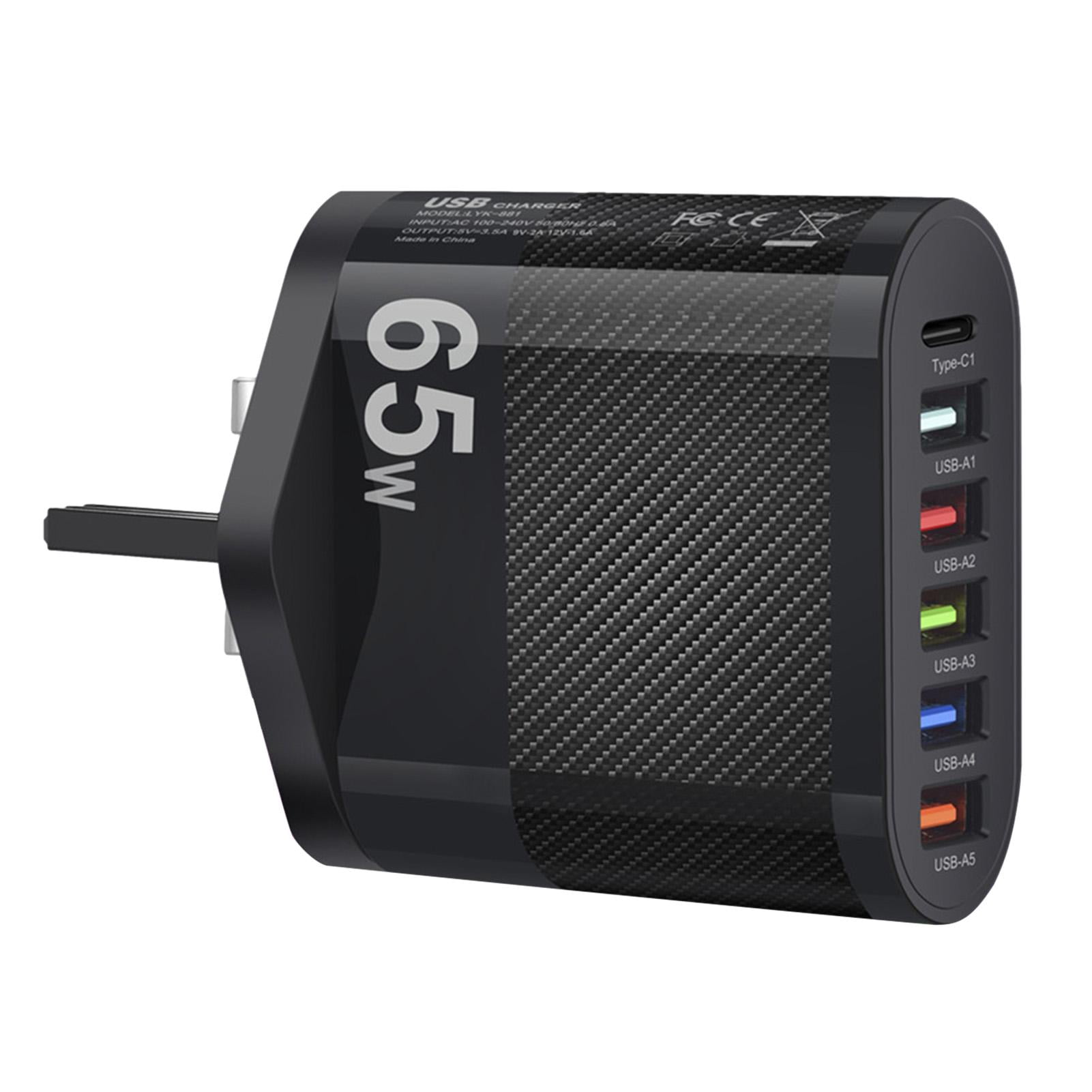 Wall Charger Block, Fast 65W Mobile Phone Charging Head, Travel ...