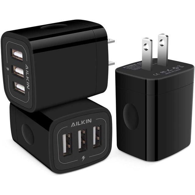 Wall Charger Block,USB Charger Adapter,3.1A/3Pack Muti Port Fast ...