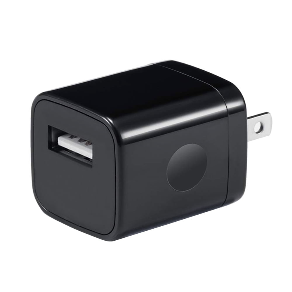TRM TECH Wall Charger Cube, Single USB Port 1A/5V Adapter, Black ...