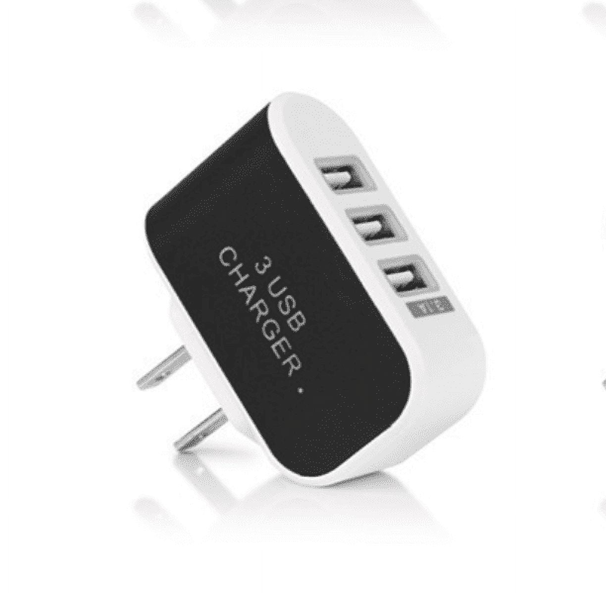 CHURA Wall Charger Plug 15W, 3-Port USB Plug Cube, Portable Wall ...