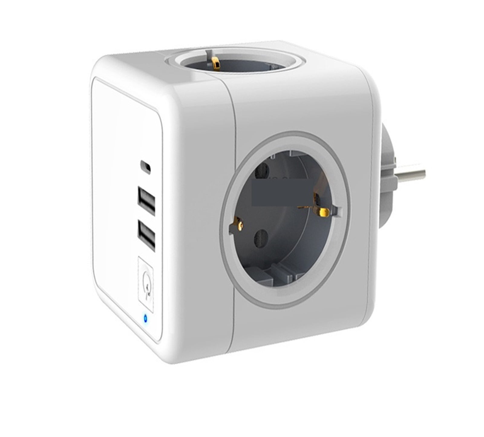 Wall Charger Thief Sockets Power Strip With 4 Socket 2 USB Ports And 1 ...