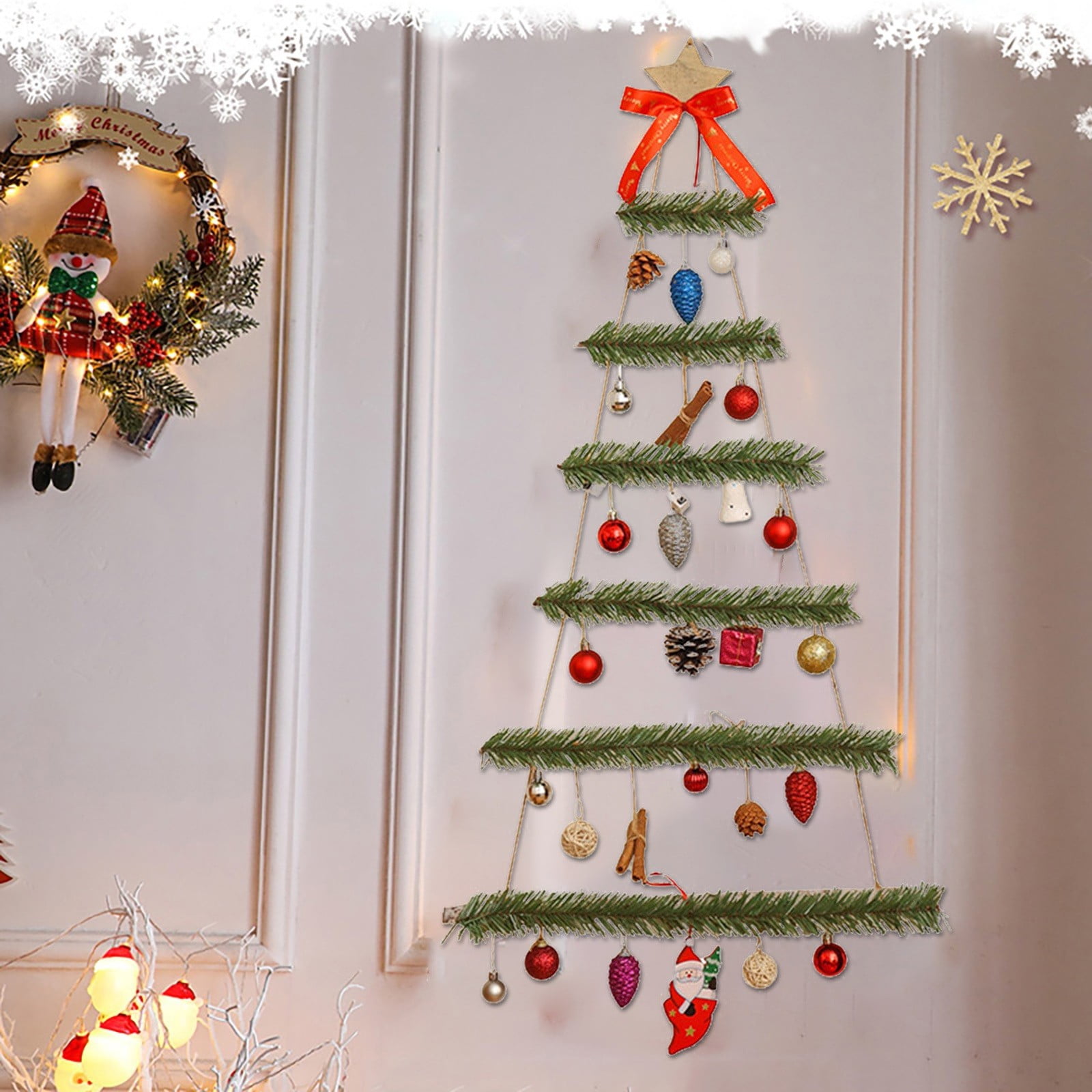 Wall Christmas Tree, Wall Hanging Christmas Tree, Christmas Tree Ladder ...