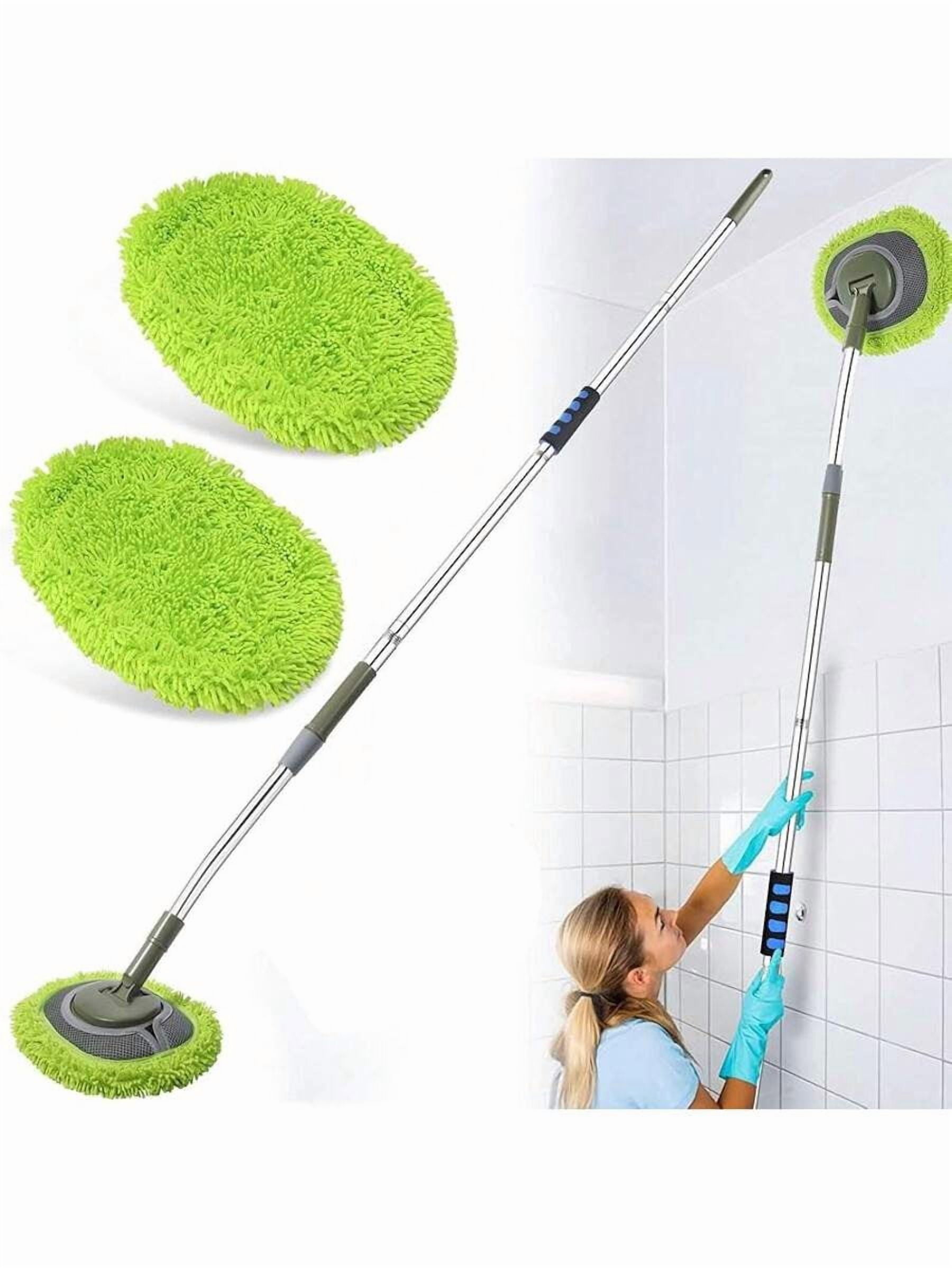 Wall Cleaner, 66'' Wall Mop With Long Handle, Ceiling Dust Mop With 15 ...