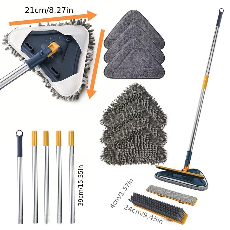 Wall Cleaner with Long Handle, 360° Rotatable Wall Mop, 85" Baseboard ...