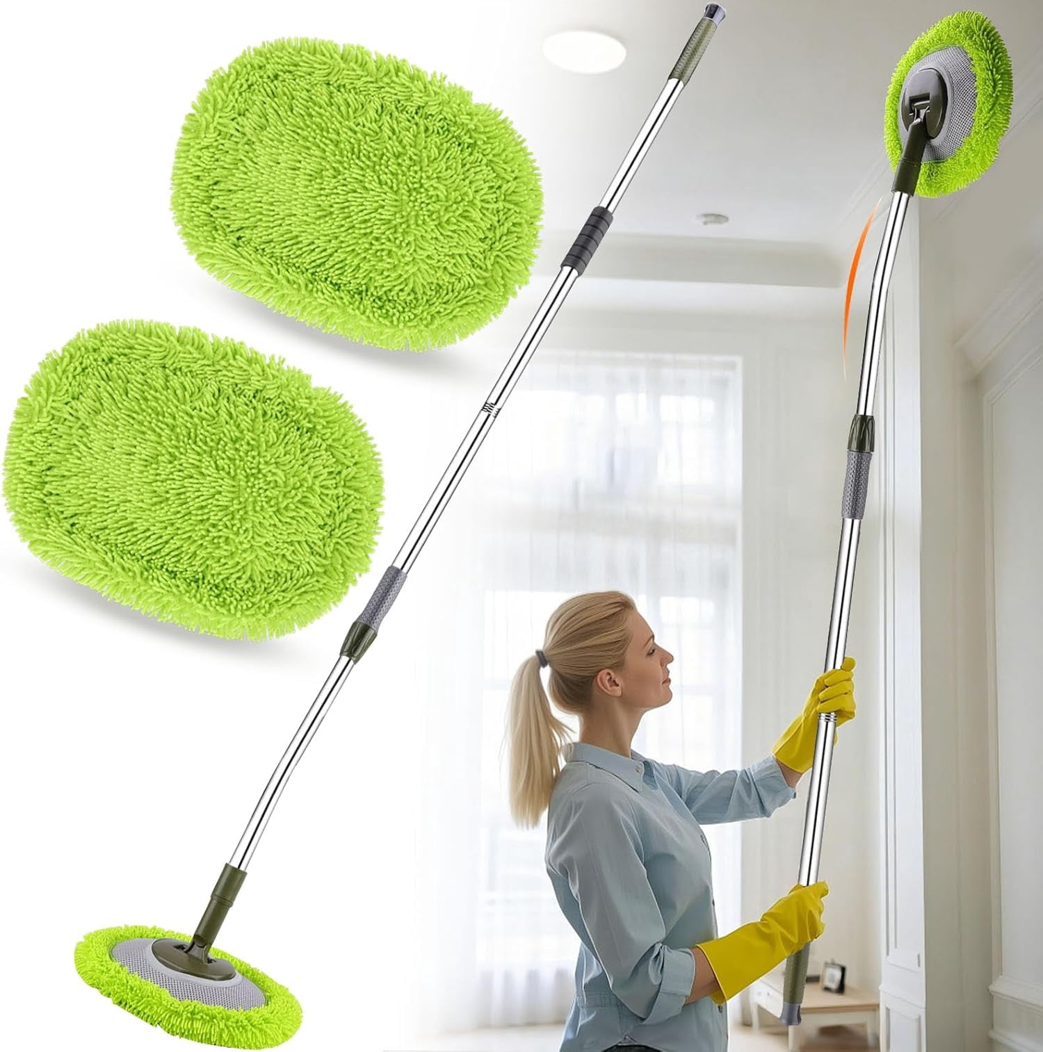 Wall Cleaner, Max 71'' Wall Mop with Long Handle,Ceiling Dust Mop with ...