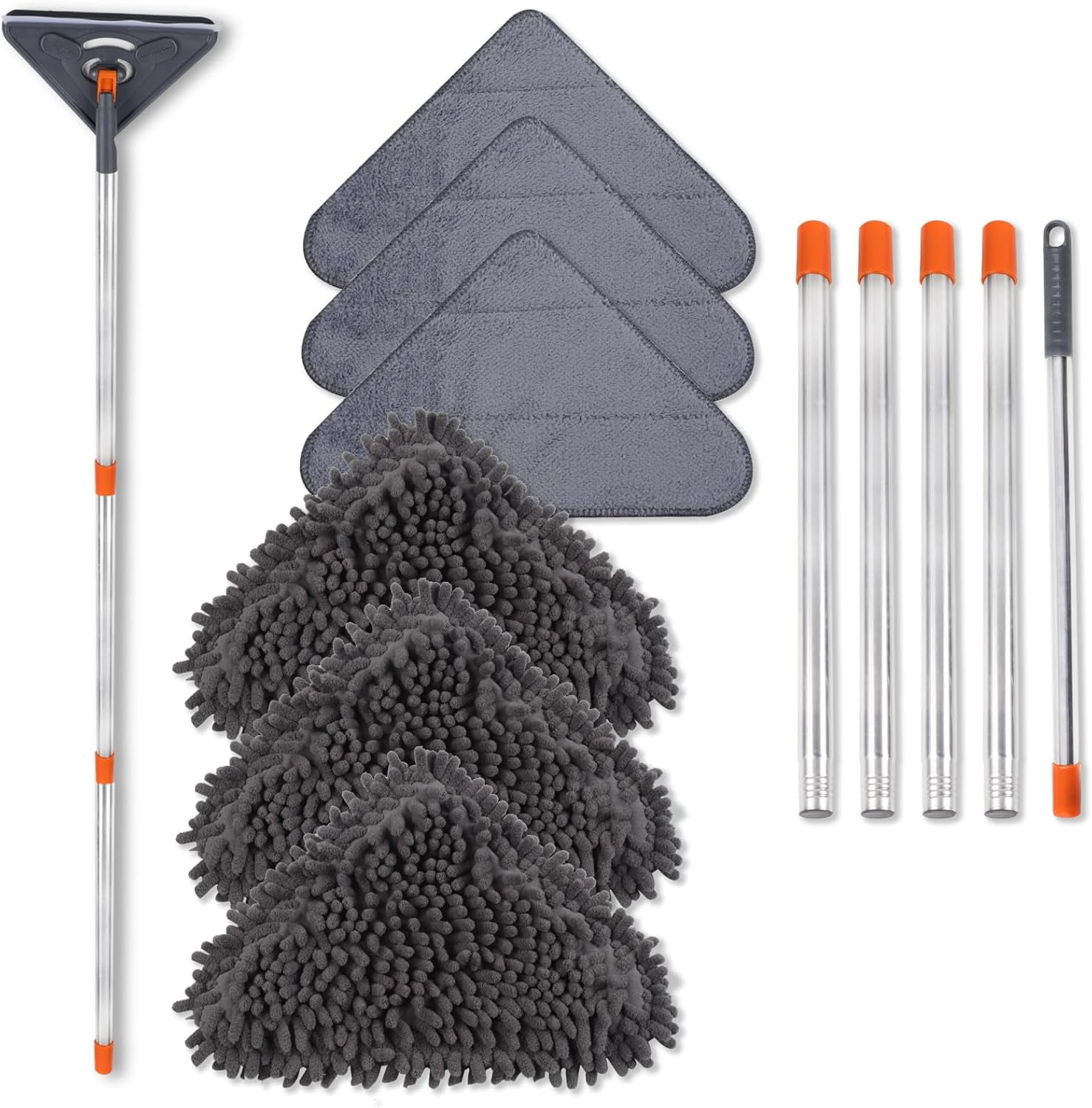 Wall Cleaner Mop with 79 Inches Long Handle 360° Wall Washer Cleaner ...