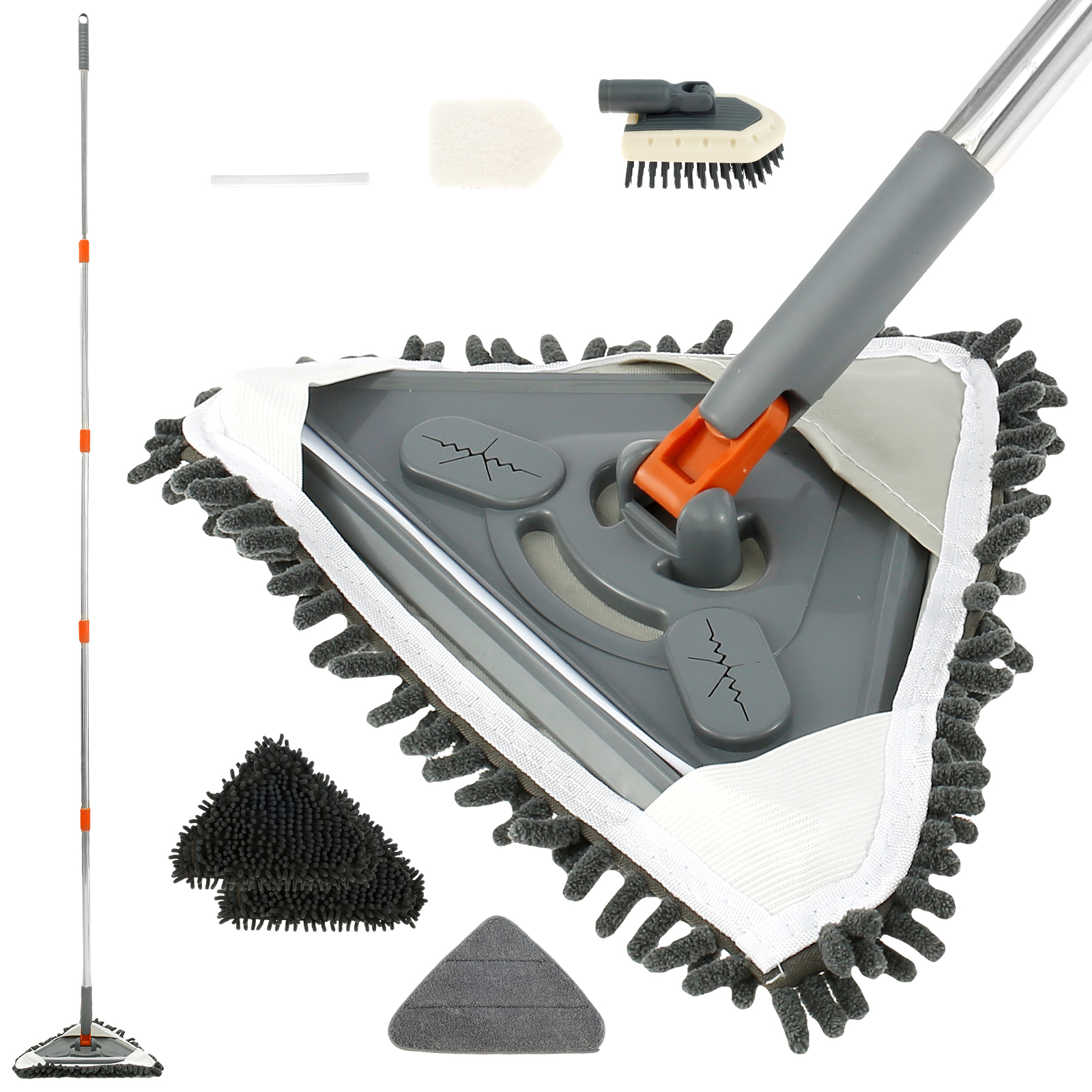 Wall Cleaner Mop with 85 Inch Long Handle Baseboard Cleaner Mop Tool ...