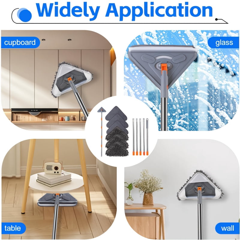 Wall Cleaner Mop with Adjustable Long Handle&360° Rotating - Multi ...