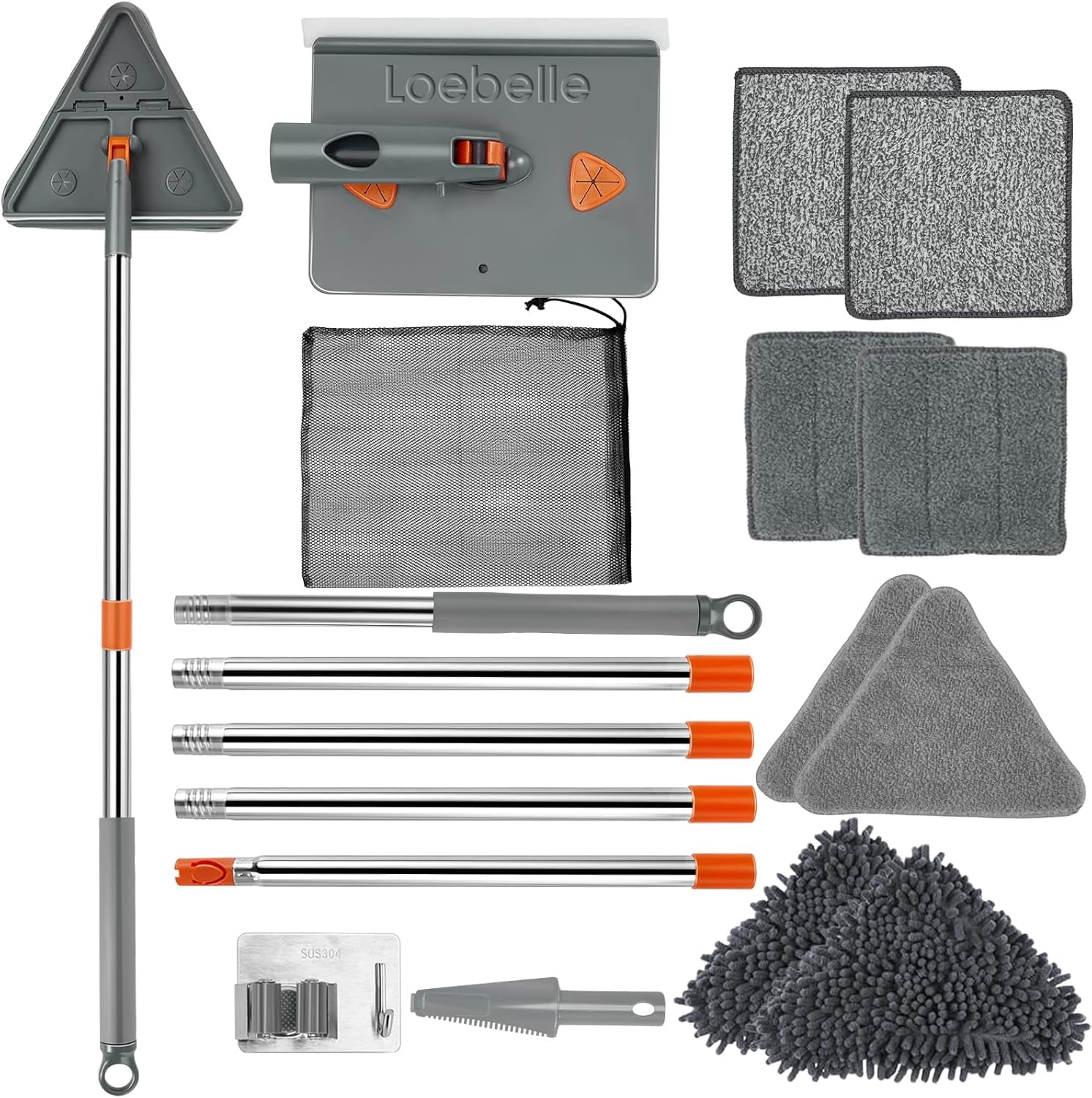 Wall Cleaner Mop with Long Handle 76 Inch, Baseboard Cleaner Tool ...