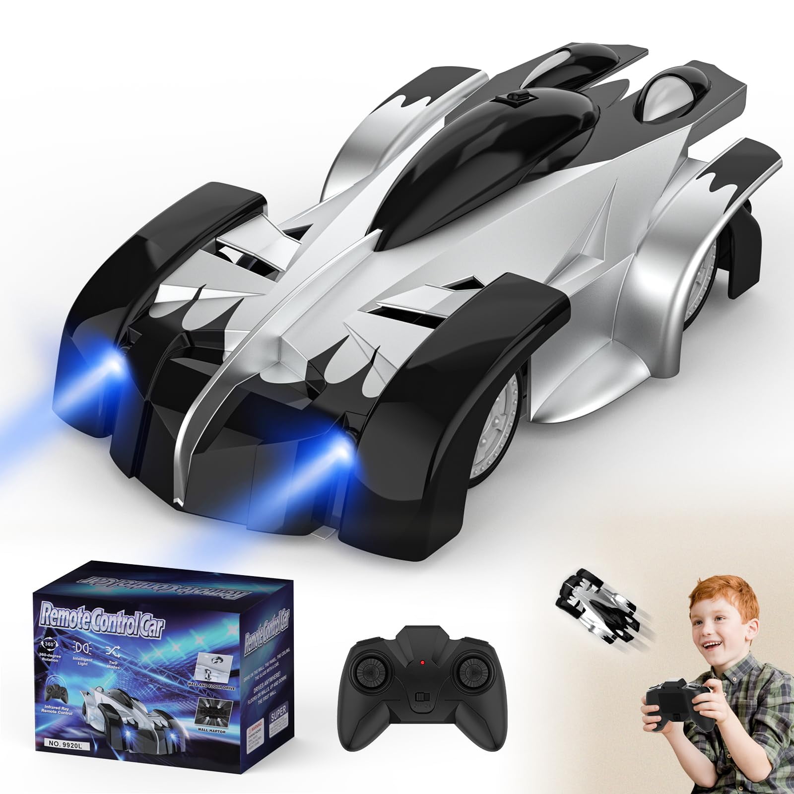 Wall Climbing Remote Control Car, 360° Rotating RC Stunt Car with ...