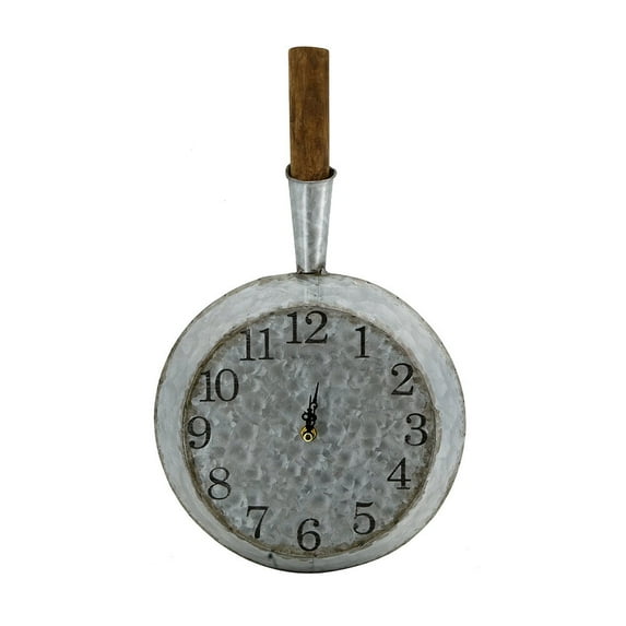 Wall Clock, 10.6x3x18.1" Frye Wall Clock, Gray Alarm Clock,Iron Modern ...