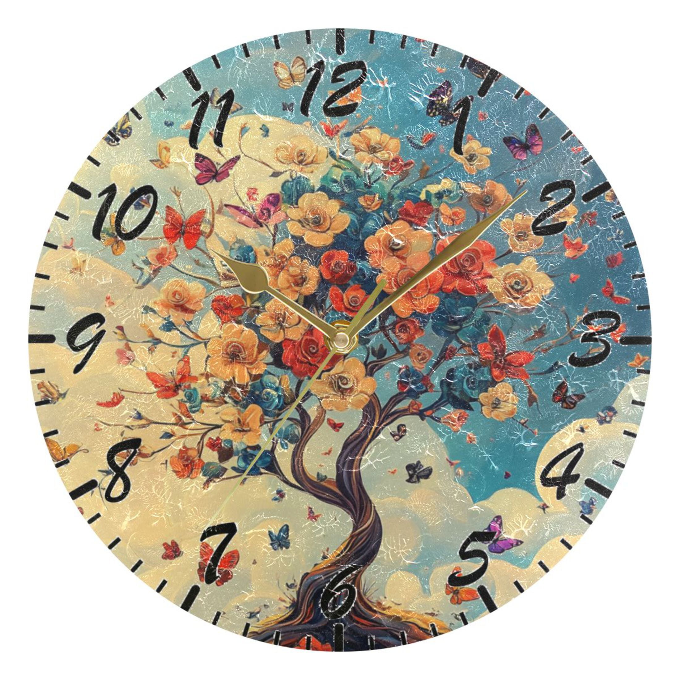Wall Clock 10 Inch Battery Operated Clocks Living Room Decor, Silent ...