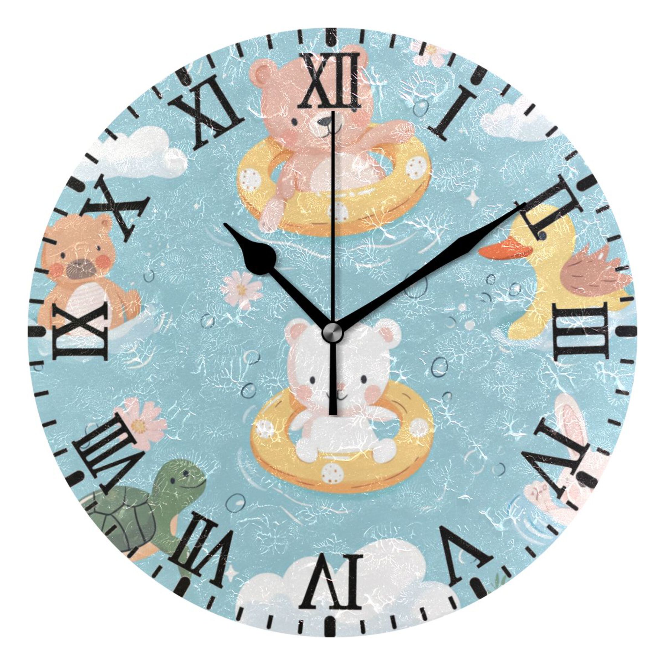 Wall Clock 10 Inch Battery Operated Clocks Living Room Decor, Silent ...