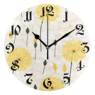 Lily's Home Retro Kitchen Wall Clock, with a Thermometer and 60-Minute ...