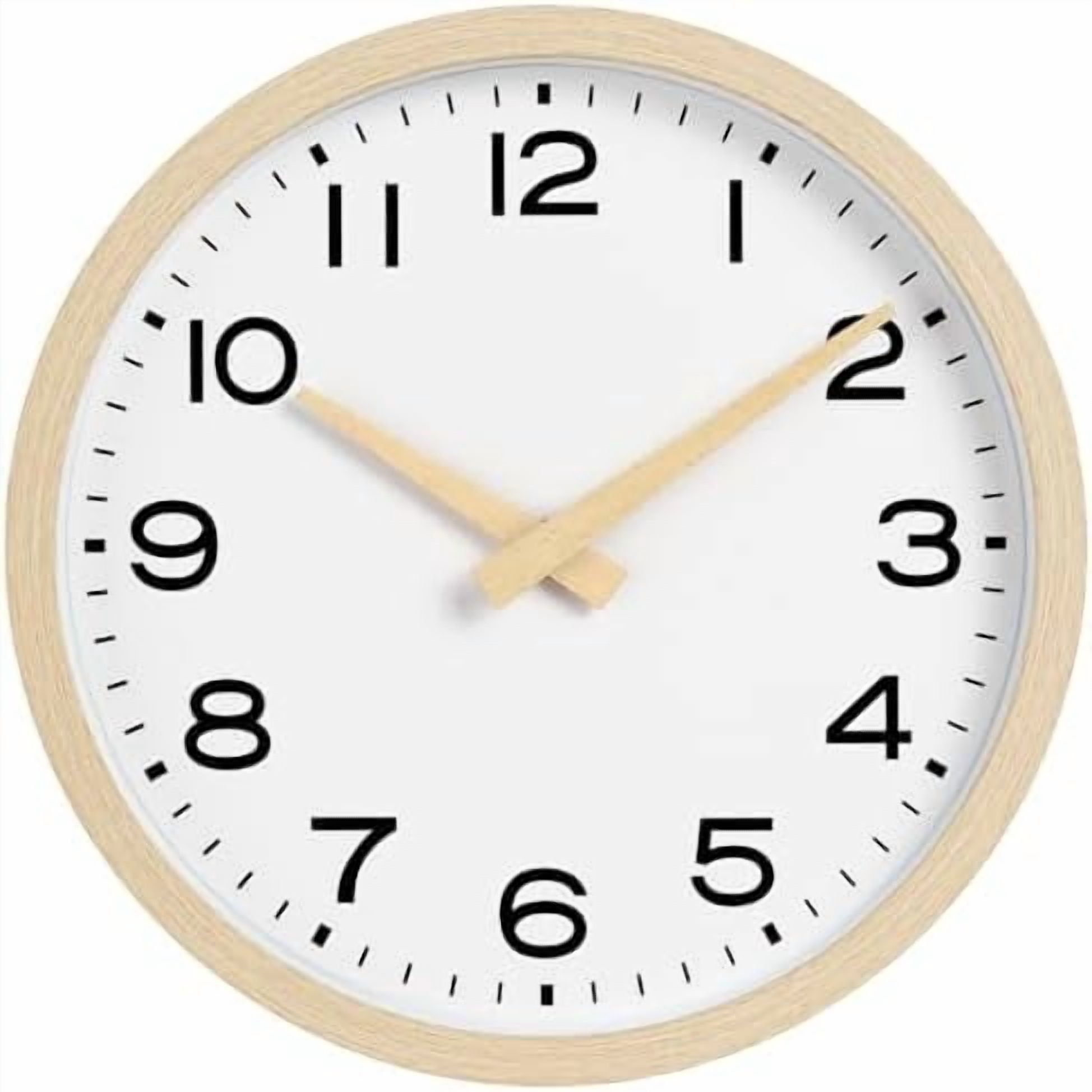 Wall Clock 12 Inch,Boho Office Wall Clocks Battery Operated Non Ticking ...